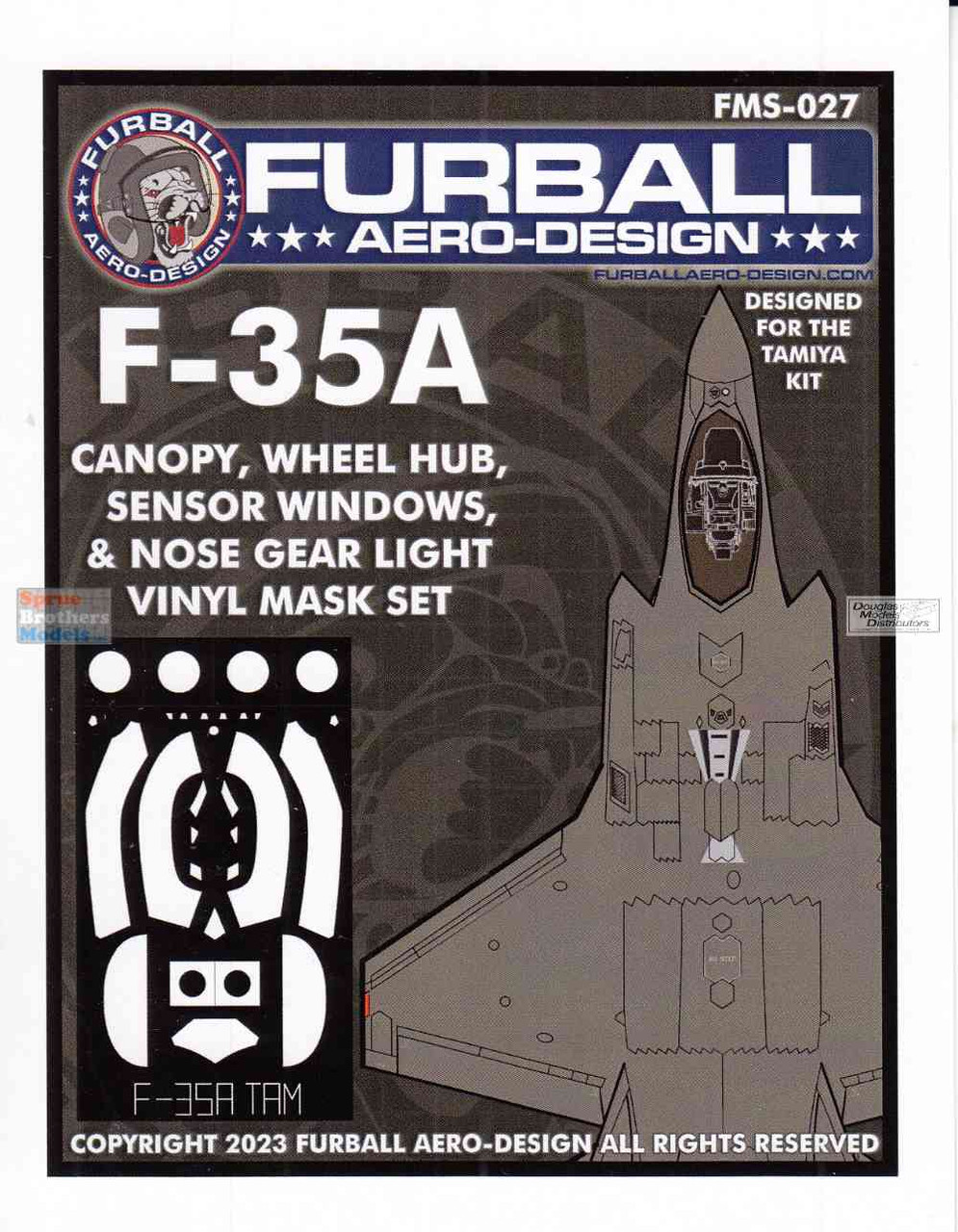 FURFMS027 1:48 Furball Aero Design F-35A Lightning II Mask Set (TAM kit ...
