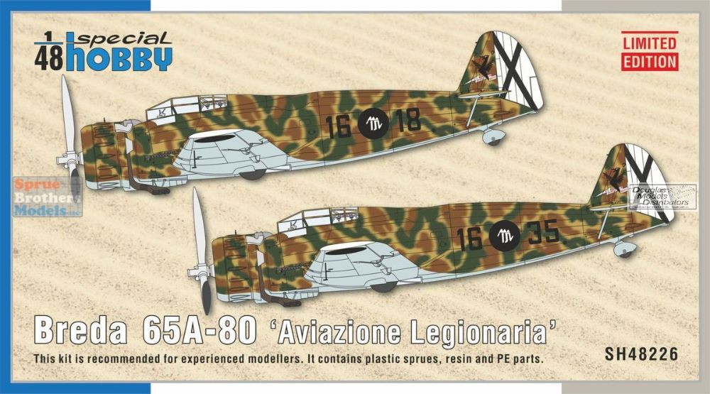 SPH48226 1:48 Special Hobby Breda 65A-80 'Aviazione Legionaria' - Sprue ...