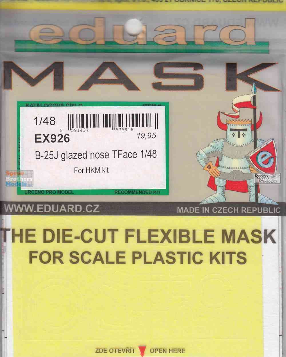 EDUEX926 1:48 Eduard Mask - B-25J Mitchell Glazed Nose TFACE (HKM kit ...