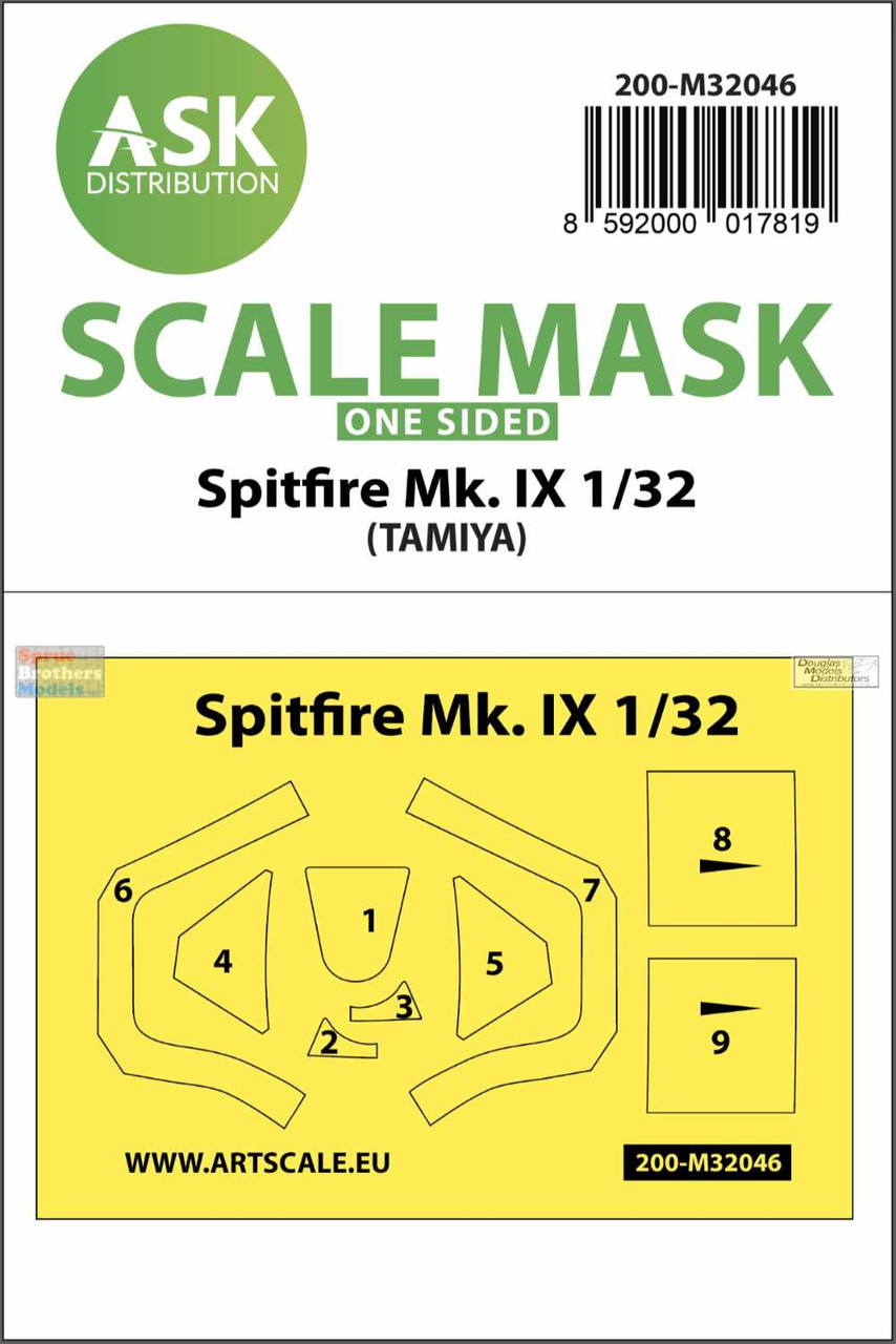 ASKM32046 1:32 ASK/Art Scale Mask - Spitfire Mk.IXc (TAM kit) - Sprue ...