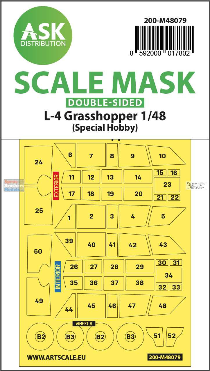 ASKM48079 1:48 ASK/Art Scale Double-Sided Mask - L-4 Grasshopper (SPH ...