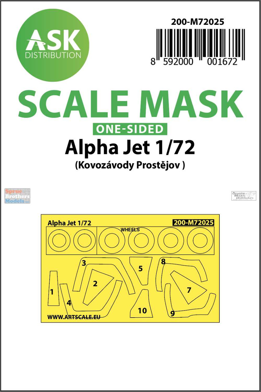 ASKM72025 1:72 ASK/Art Scale Mask - Alpha Jet (KPM kit) - Sprue ...