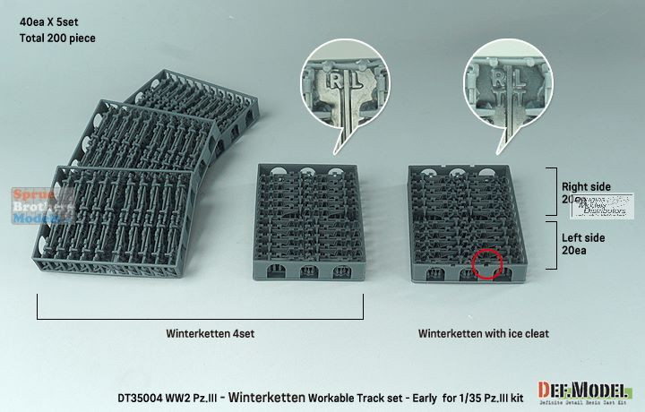 DEFDT35004 1:35 DEF Model Panzer III Winterkretten Workable Track Set ...