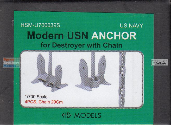 HSMU700039U 1:700 HS Models US Navy Modern Anchor for Destroyer with ...
