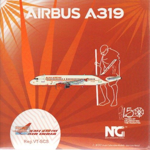 NGM49009 1:400 NG Model Air India Airbus A319-100 Reg #VT-SCS 'Mahatma ...