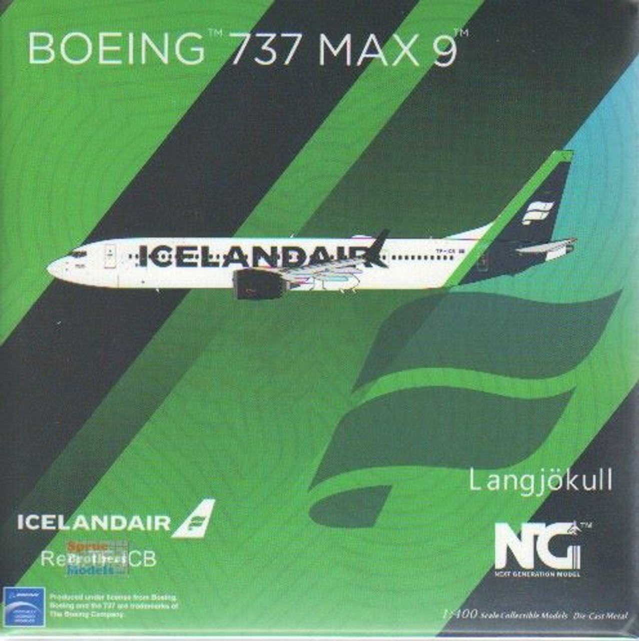 NGM89006 1:400 NG Model Iceland Air B737 Max 9 Reg #TF-ICB 'Langjokull' (pre-painted/pre-built ...