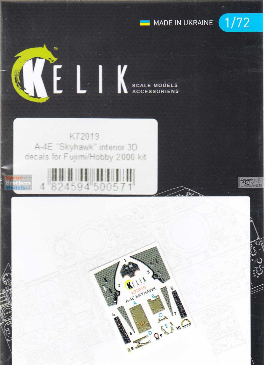 RESK72019K 1:72 ResKit/Kelik 3D Detail Set - A-4E Skyhawk (FUJ/H2K kit ...