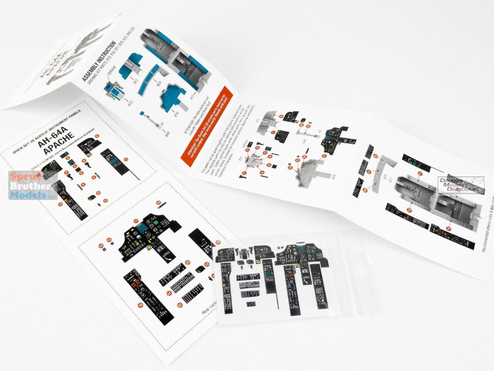 RFSQS35014 1:35 Red Fox Studio Quick Set Acrylic Instrument Panel - AH ...