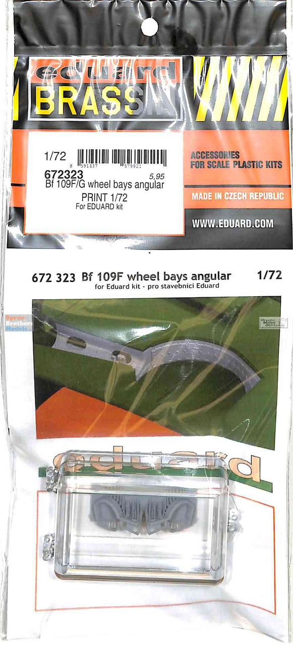 EDU672323 1:72 Eduard Brassin PRINT Bf109F Wheel Bays Angular (EDU kit ...
