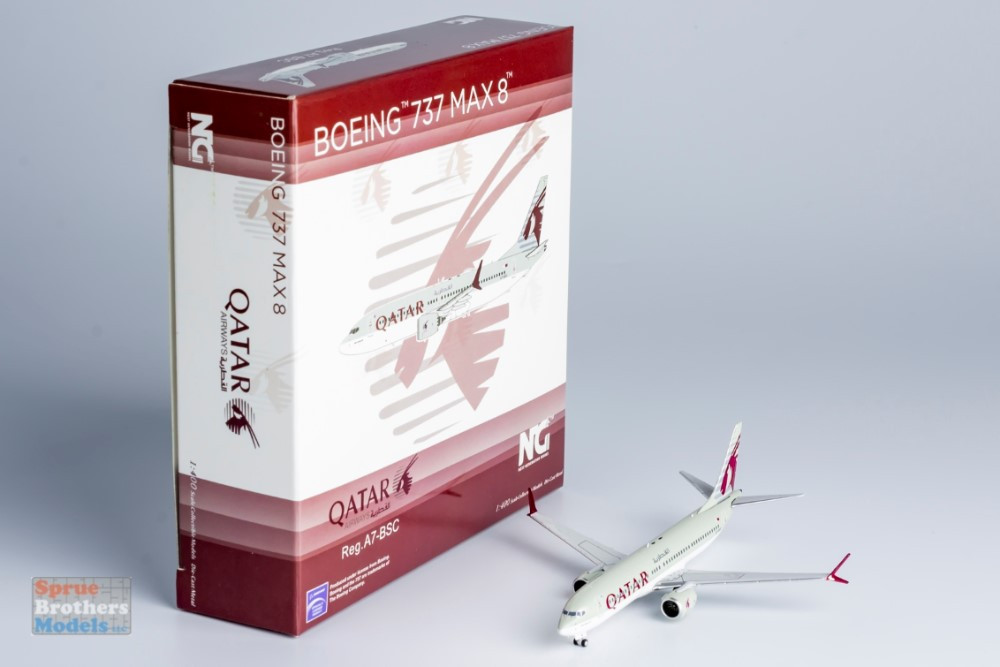 NGM88013 1:400 NG Model Qatar Airways B737 Max8 Reg #A7-BSC (pre ...
