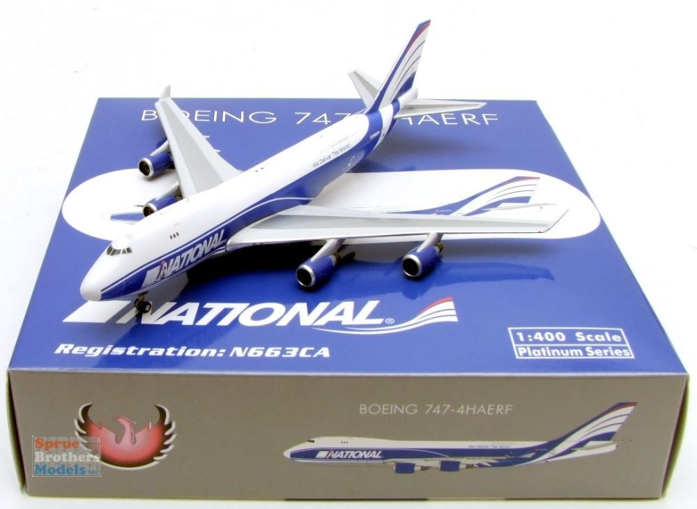 PHX11807 1:400 Phoenix Model National Airlines B747-400F Reg #N663CA ...