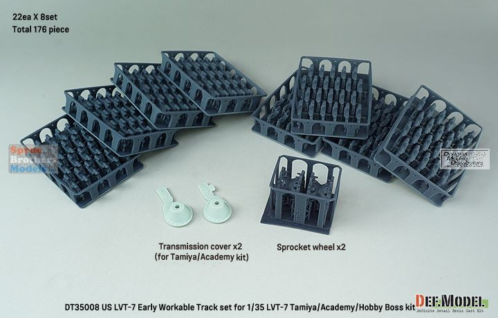 DEFDT35008 1:35 DEF Model US LVT-7 Early Workable Track Set (3D Printed ...