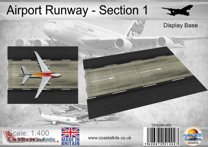 CKS0260-400 1:400 Coastal Kits Display Base - Airport Runway - Section ...