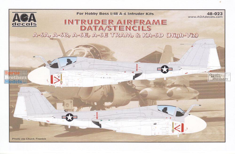 AOA48023 1:48 AOA Decals - A-6 Intruder Airframe Data/Stencils (A-6A A ...