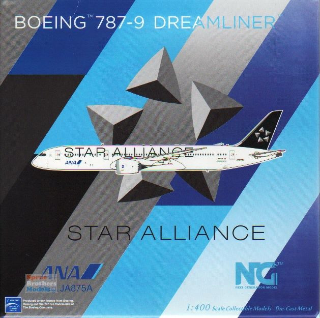 NGM55112 1:400 NG Model ANA B787-9 Reg #JA875A Star Alliance (pre ...