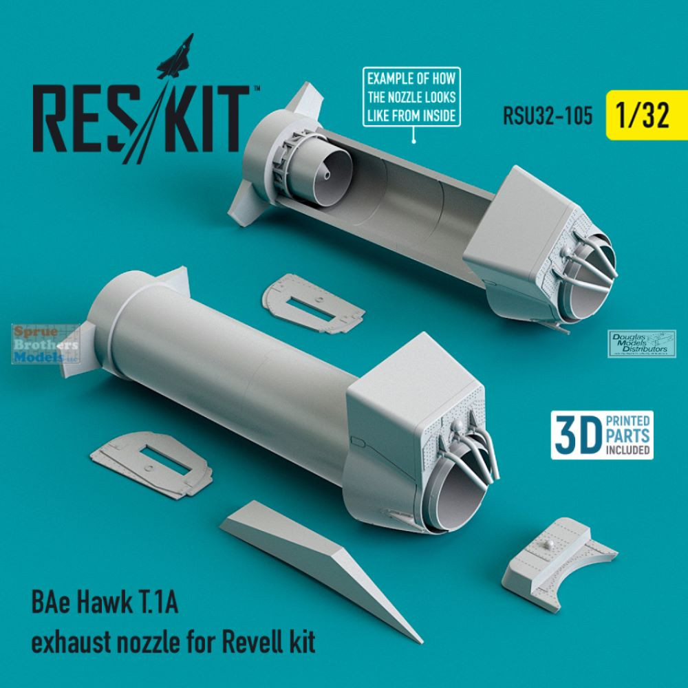 RESRSU320105U 1:32 ResKit BAe Hawk T.1A Exhaust Nozzle (REV kit) - Sprue Brothers Models LLC