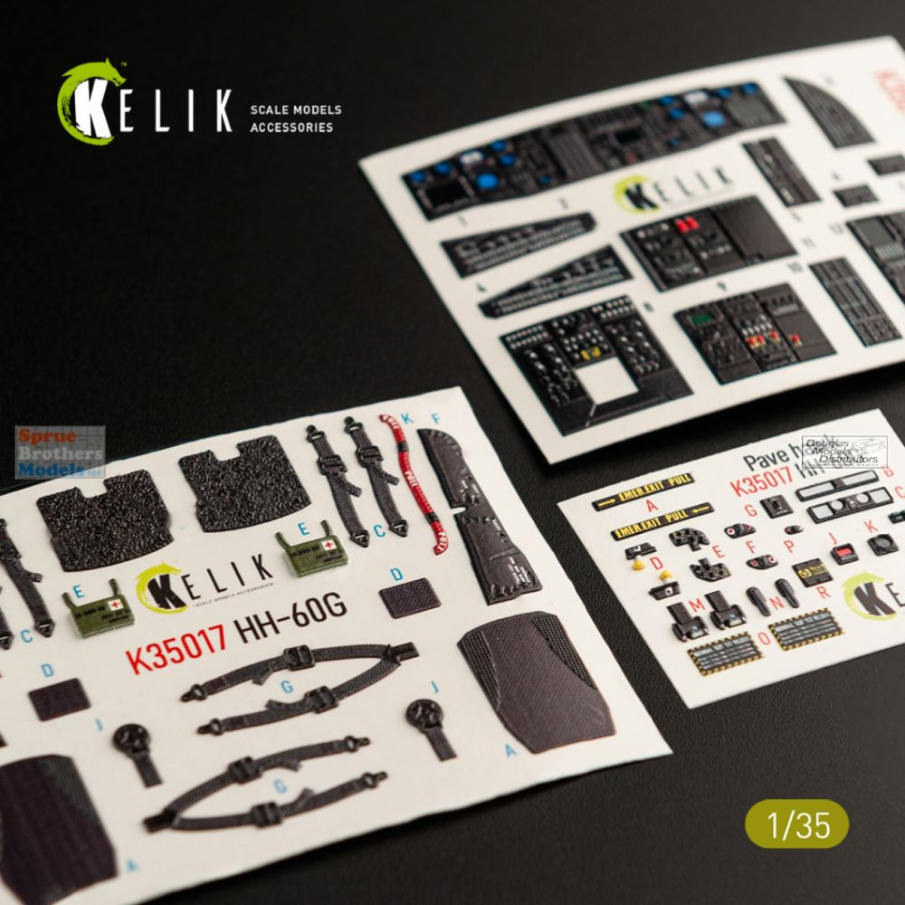 RESK35017K 1:35 ResKit/Kelik 3D Interior Set - HH-60G Pave Hawk (KTH ...