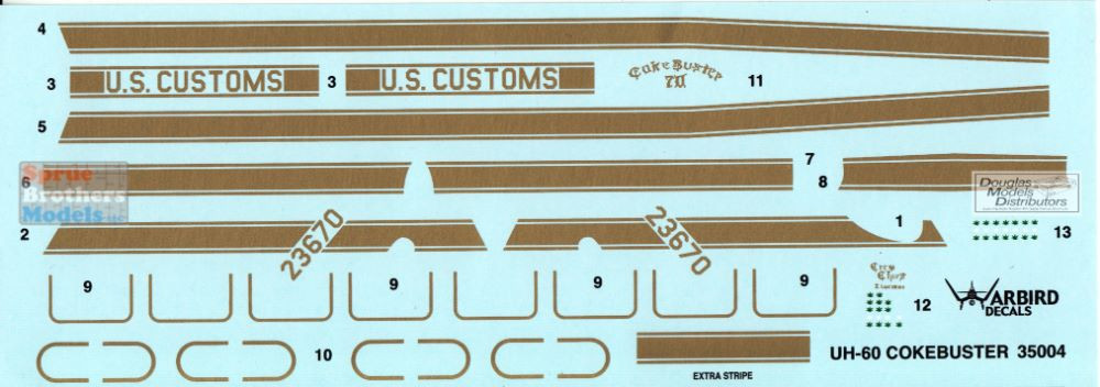 WBD35004 1:35 Warbird Decals - US Customs UH-60 Blackhawk 'Cokebuster ...