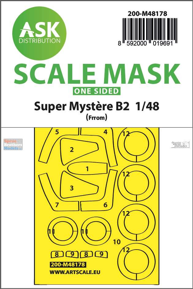 ASKM48178 1:48 ASK/Art Scale Mask - Super Mystere B2 (SPH kit) - Sprue ...