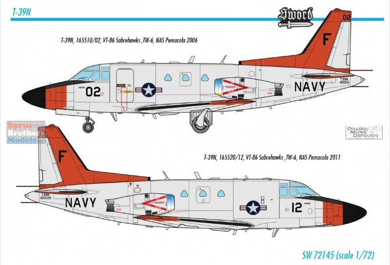 SWD72145 1:72 Sword T-39N Sabreliner - Sprue Brothers Models LLC
