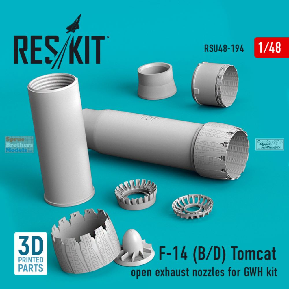 RESRSU480194U 1:48 ResKit F-14B F-14D Tomcat Open Exhaust Nozzles (GWH ...