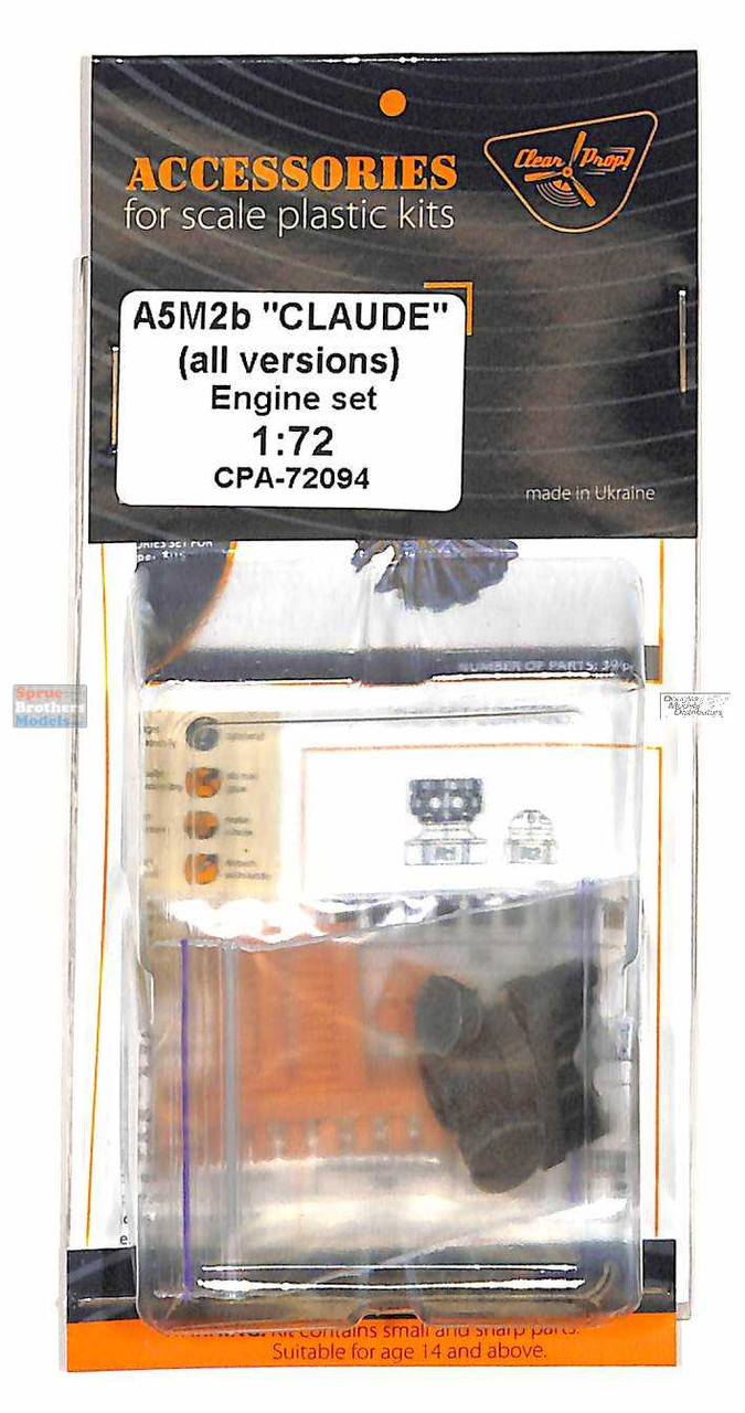 CLPCPA72094A 1:72 Clear Prop Models A5M2b Claude Engine Set (CLP kit ...