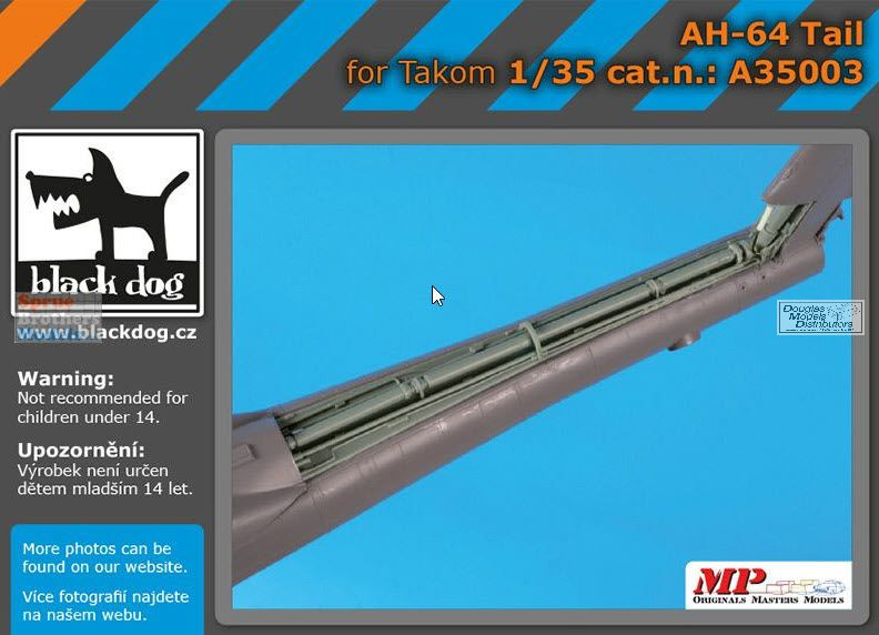 BLDA35003A 1:35 Black Dog AH-64 Apache Tail (TAK kit) - Sprue Brothers ...