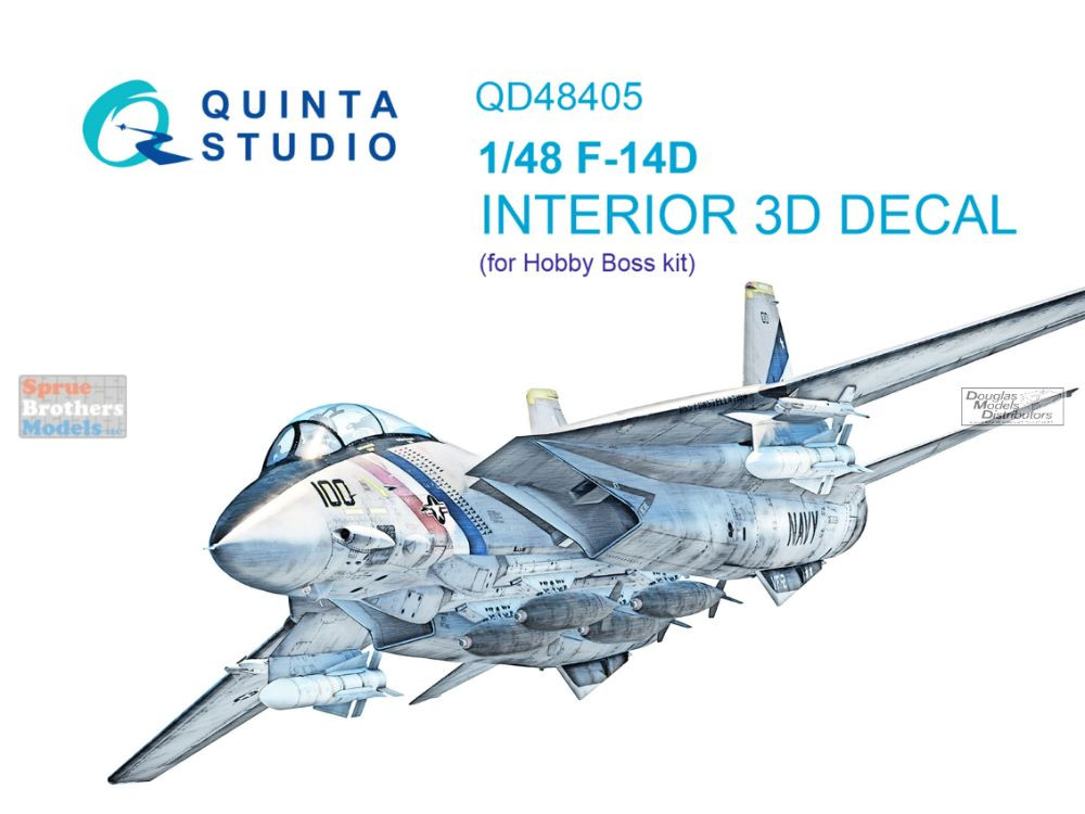 QTSQD48405 1:48 Quinta Studio Interior 3D Decal - F-14D Tomcat (HBS kit ...