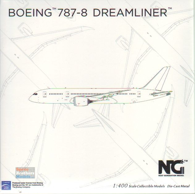 NGM59026 1:400 NG Model Blank Model B787-8 with GE Engines (pre-painted ...