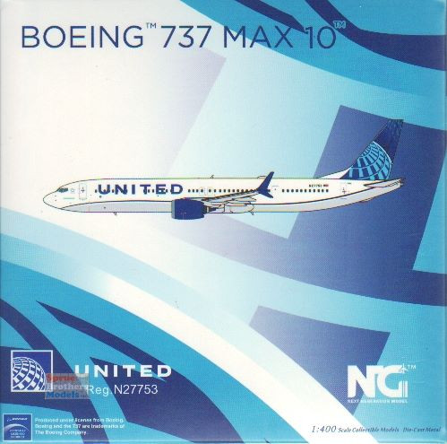 NGM90001 1:400 NG Model United Airlines B737 Max10 Reg #N27753 (pre ...