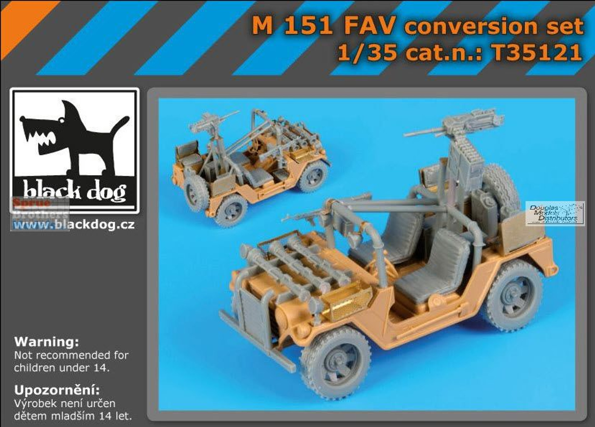 BLDT35121T 1:35 Black Dog M151 FAV Conversion Set (TAM kit) - Sprue Brothers Models LLC