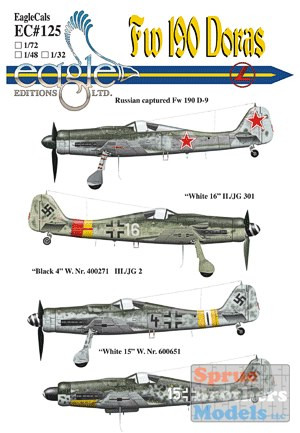 ECL32125 1:32 Eagle Editions Fw190 Doras #32125 - Sprue Brothers Models LLC