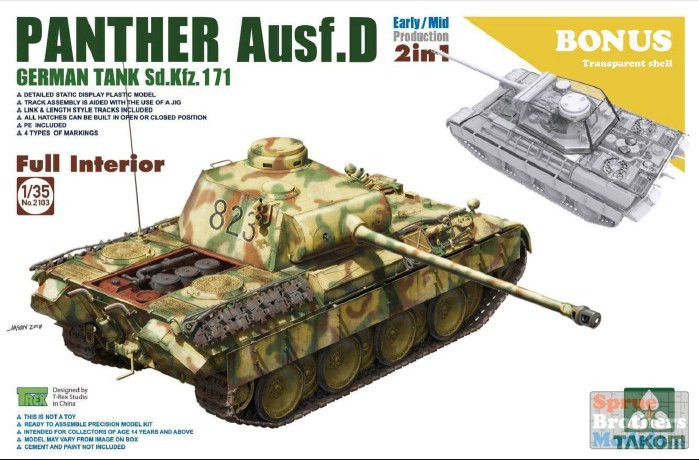 TAK02121 1:35 Takom Panther Ausf.G Late Production with IR & Air ...