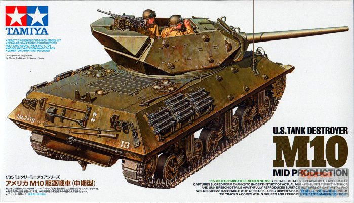 TAM35350 1:35 Tamiya M10 Wolverine Mid Production US Tank Destroyer ...