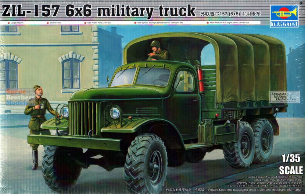TRP01001 1:35 Trumpeter ZIL-157 6x6 Military Truck - Sprue Brothers ...