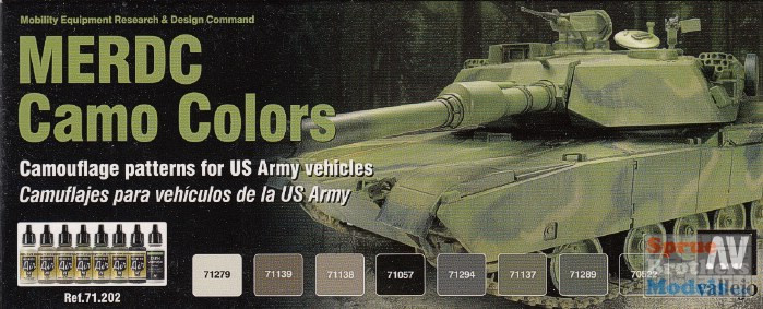 VAL71202 Vallejo Model Air Set - MERDC Camo Colors: Camouflage Patterns ...