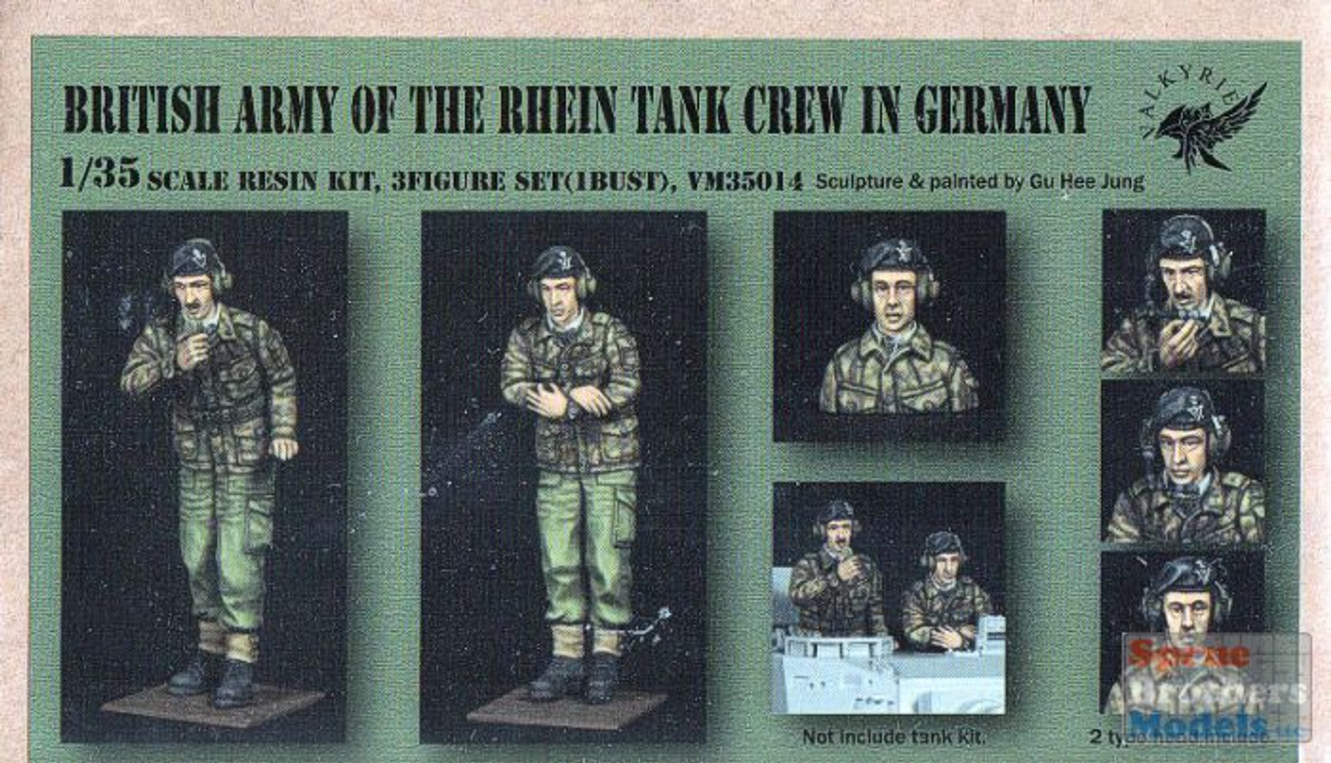 VLKVM35027 1:35 Valkyrie Models - Modern US Army Tank Crew 1980-90 Era (2 Figure/1 Bust Set ...