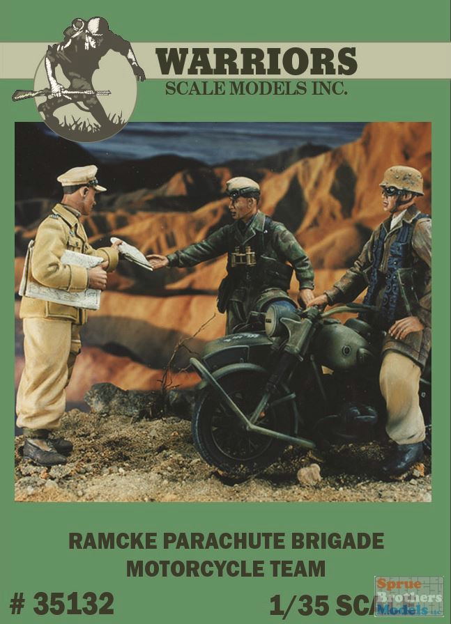 WARN35132 1:35 Warriors Scale Models Figure Set: Ramcke Parachute ...