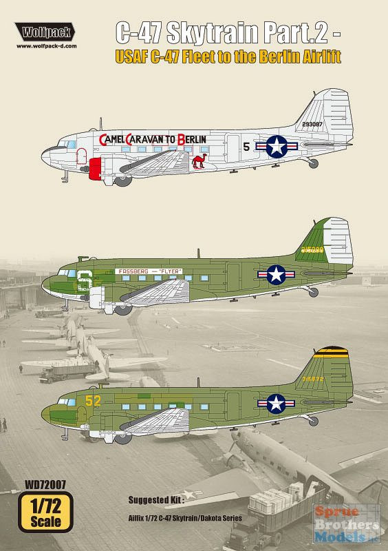 WPDDEC72011 1:72 Wolfpack Decal - C-47 Skytrain Part 3: US Navy/Marines ...