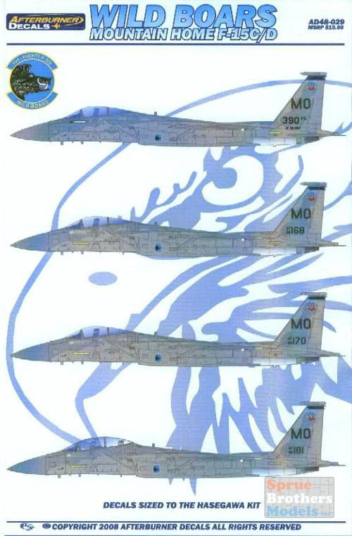 AFD48035 1:48 Afterburner Decals F-18C Hornet VFA-37 Ragin' Bulls OIF ...