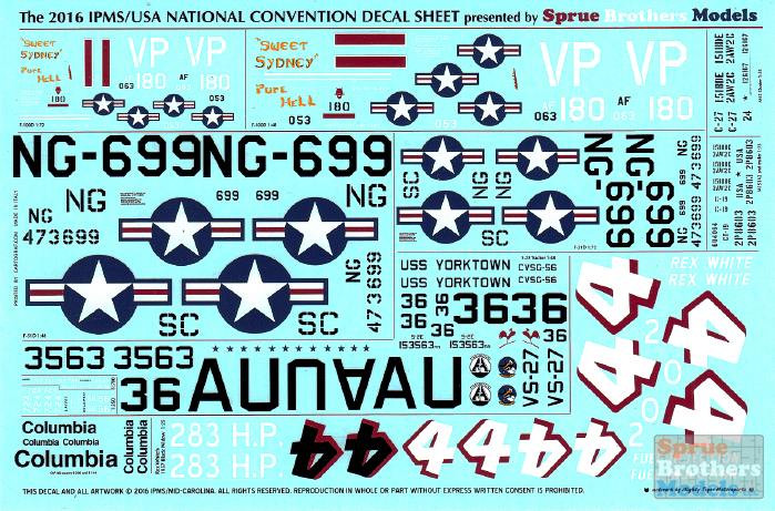 SBDNATS2016 IPMS USA 2016 National Convention Decals (Columbia SC ...