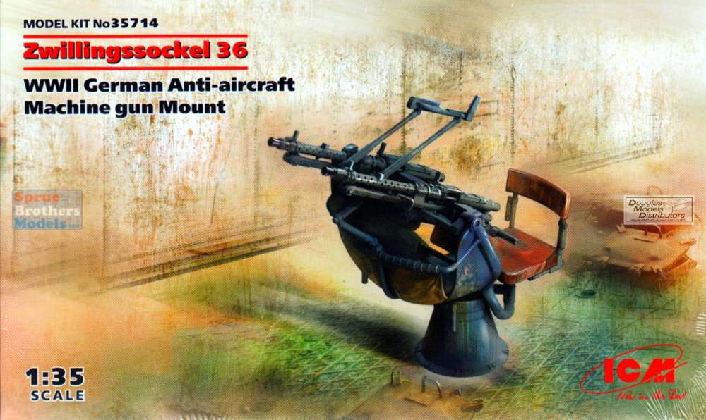 ICM35714 1:35 ICM Zwillingssockel 36 WW2 German Anti-Aircraft Machine ...