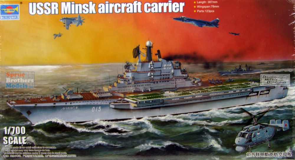 TRP05703 1:700 Trumpeter USSR Minsk Aircraft Carrier - Sprue Brothers ...
