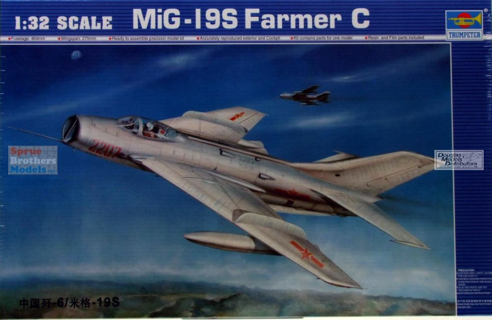 TRP02207 1:32 Trumpeter MiG-19S Farmer C - Sprue Brothers Models LLC