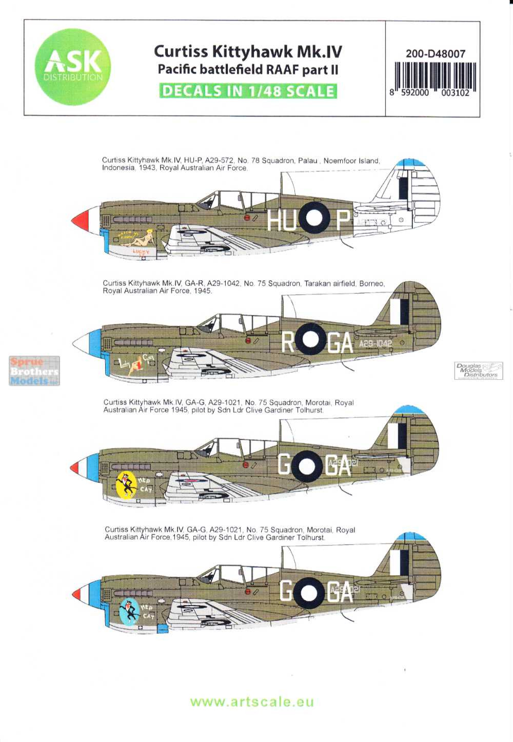 Aircraft - Aftermarket Products - Decals - 1:48 Scale Early Flight to ...
