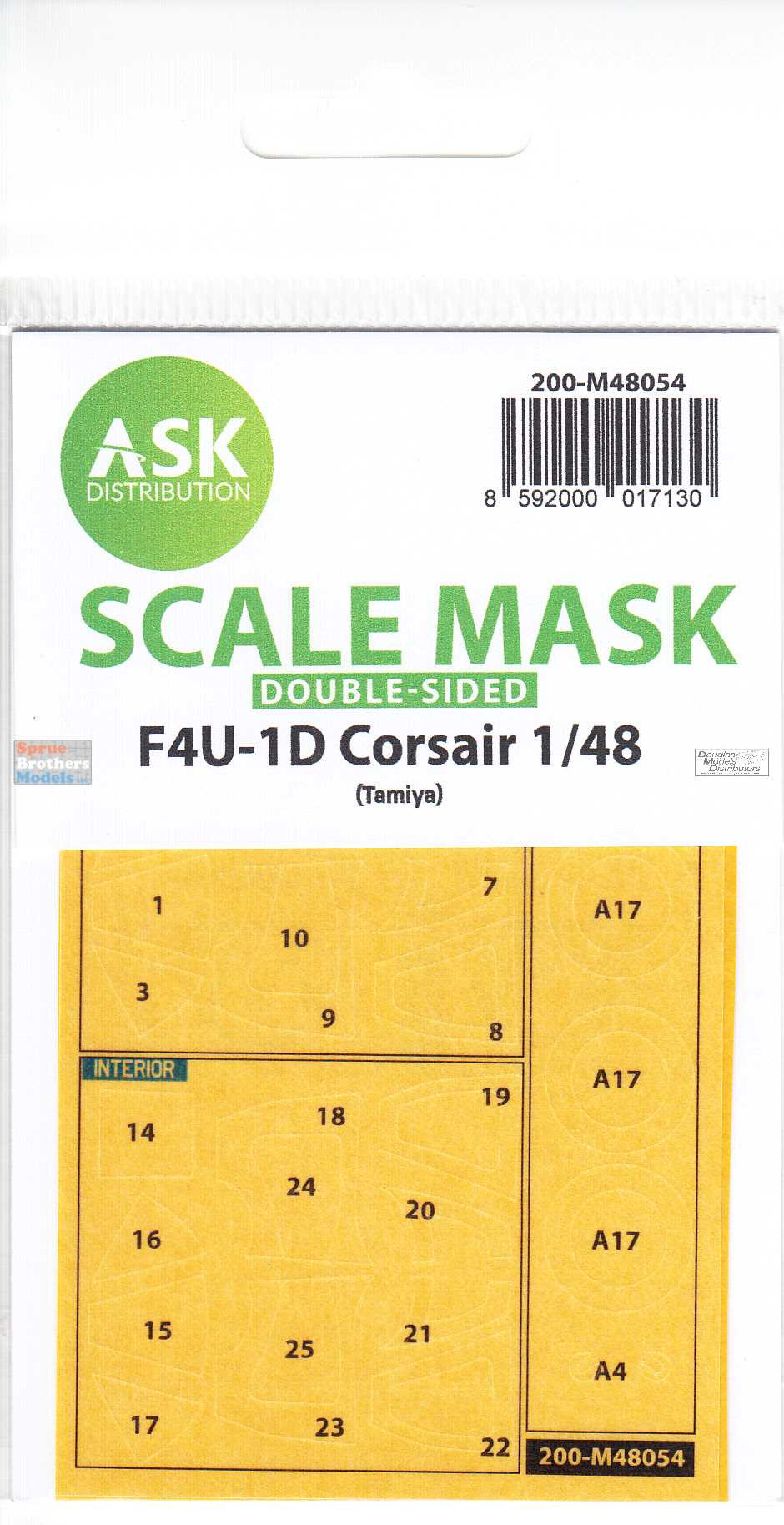 ASKM48054 1:48 ASK/Art Scale Mask [Double Sided] - F4U-1D Corsair (TAM ...