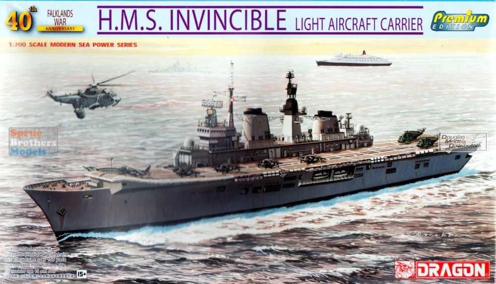 DML7128 1:700 Dragon HMS Invincible [Falklands War] - Sprue Brothers ...