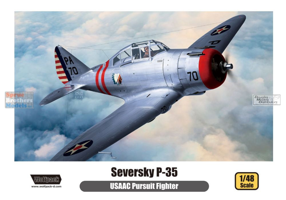 WPD14814 1:48 Wolfpack Seversky P-35 USAAF Pursuit Fighter - Sprue ...