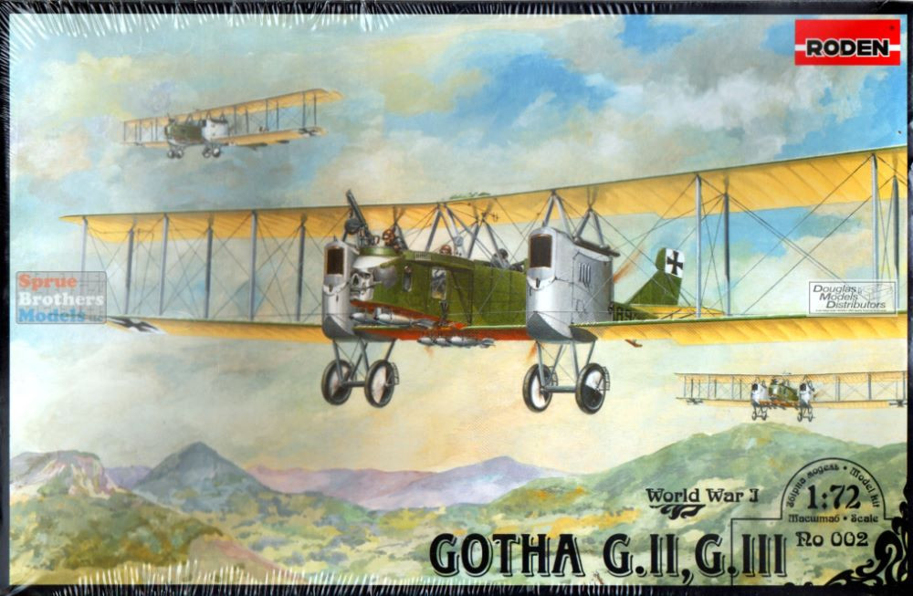 ROD002 1:72 Roden Gotha G.II / G.III - Sprue Brothers Models LLC