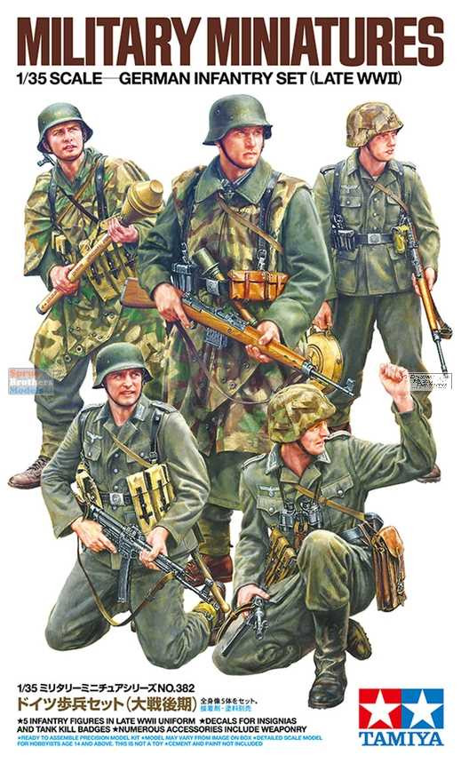 TAM35382 1:35 Tamiya German Infantry Figure Set Late WW2 - Sprue ...